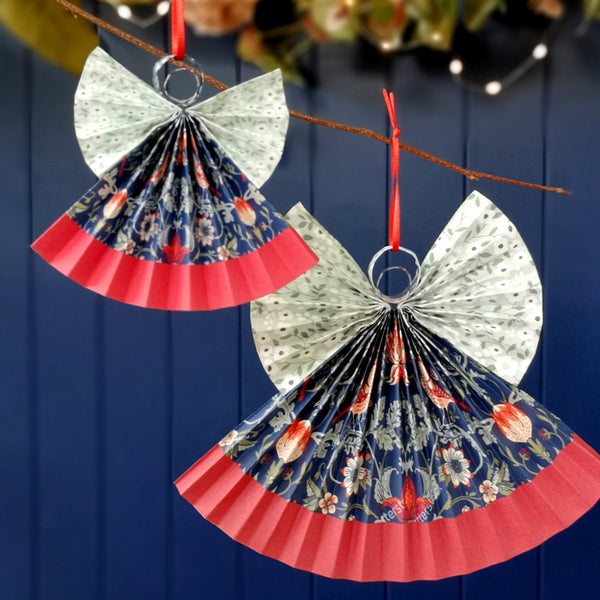 Handmade Paper Angel Christmas Tree Decoration - Hello Ruth