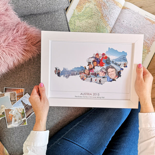 Personalised Travel Photo Gift Map - Hello Ruth